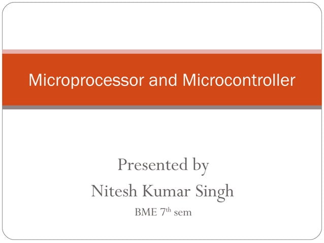 Microprocessor & microcontroller | PPT