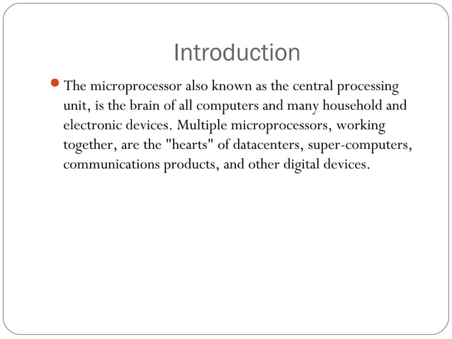 Microprocessor & microcontroller | PPT