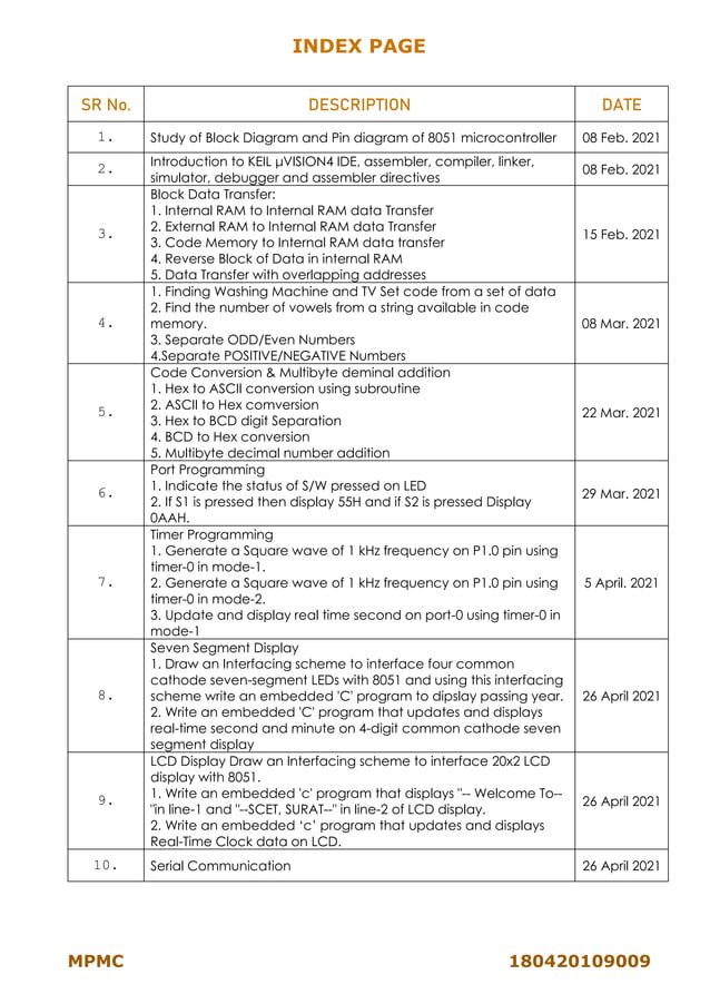 Micro Processor & Micro Controller Practical Notes_Electrical ...