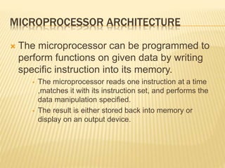 Microprocessor organization in digital | PPT