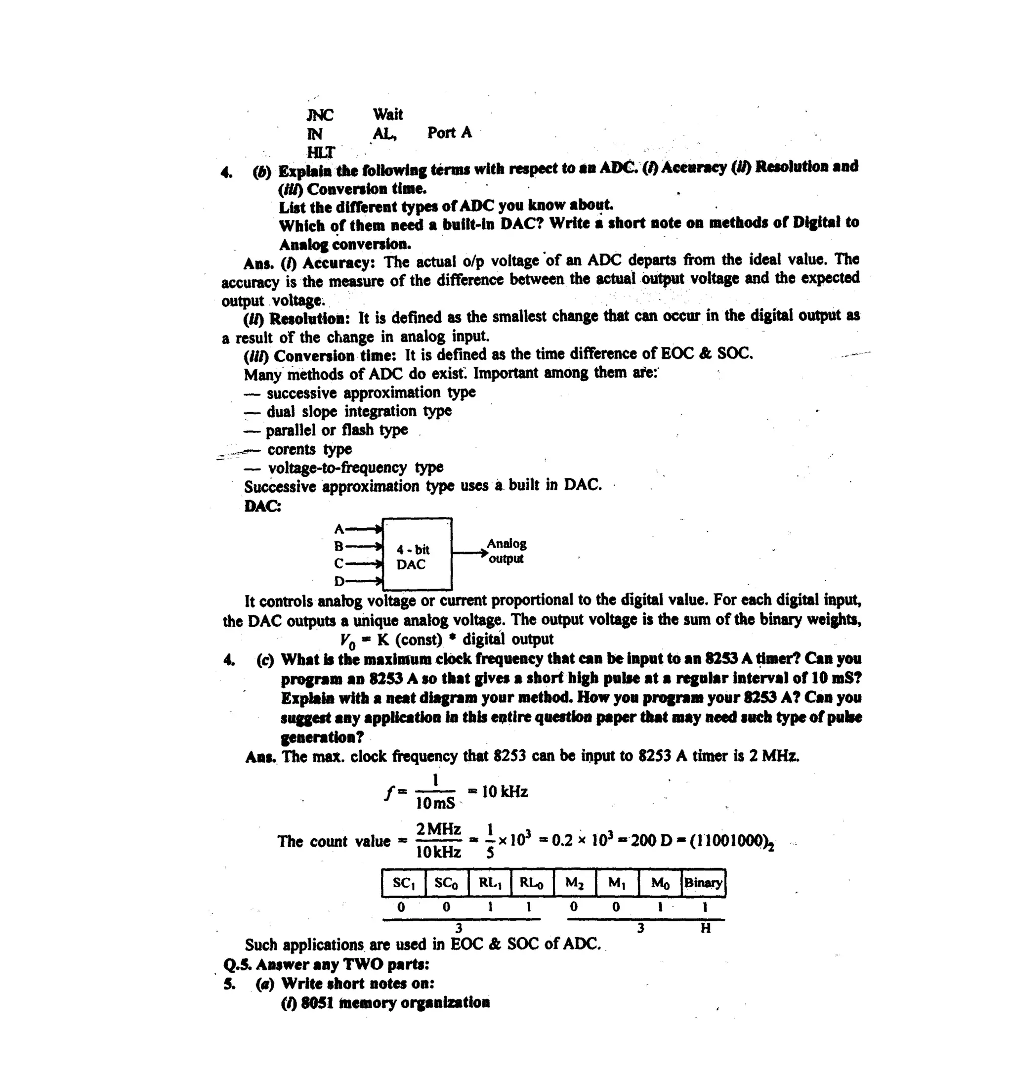 Microprocessor paper 4 with solutions | PDF
