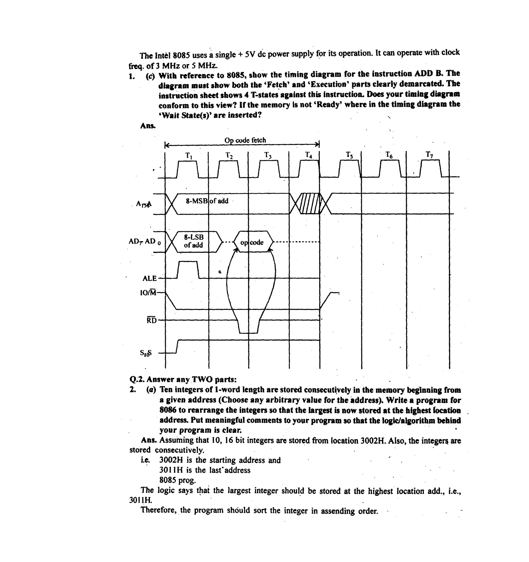 Microprocessor paper 4 with solutions | PDF