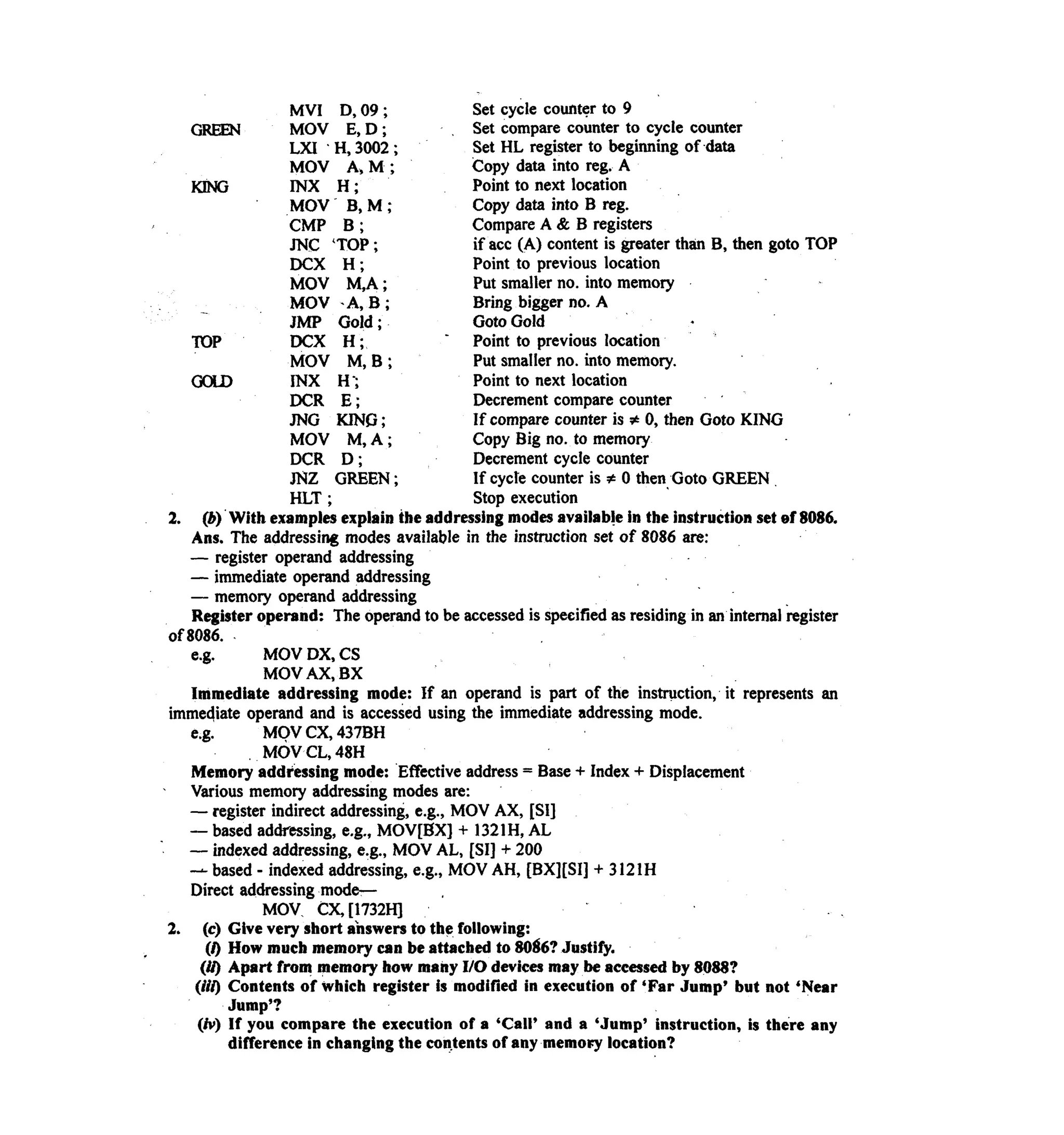 Microprocessor paper 4 with solutions | PDF