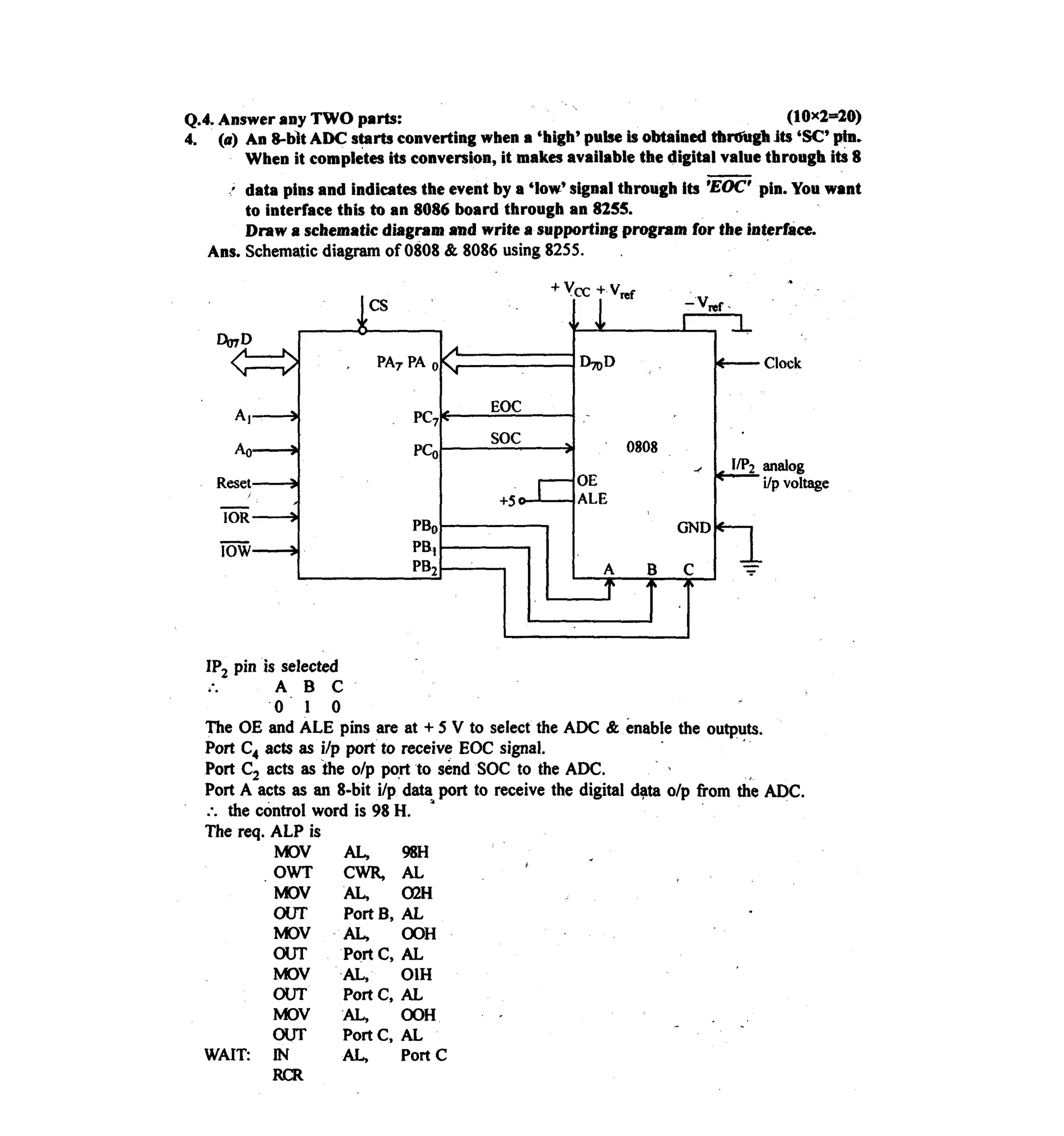 Microprocessor paper 4 with solutions | PDF