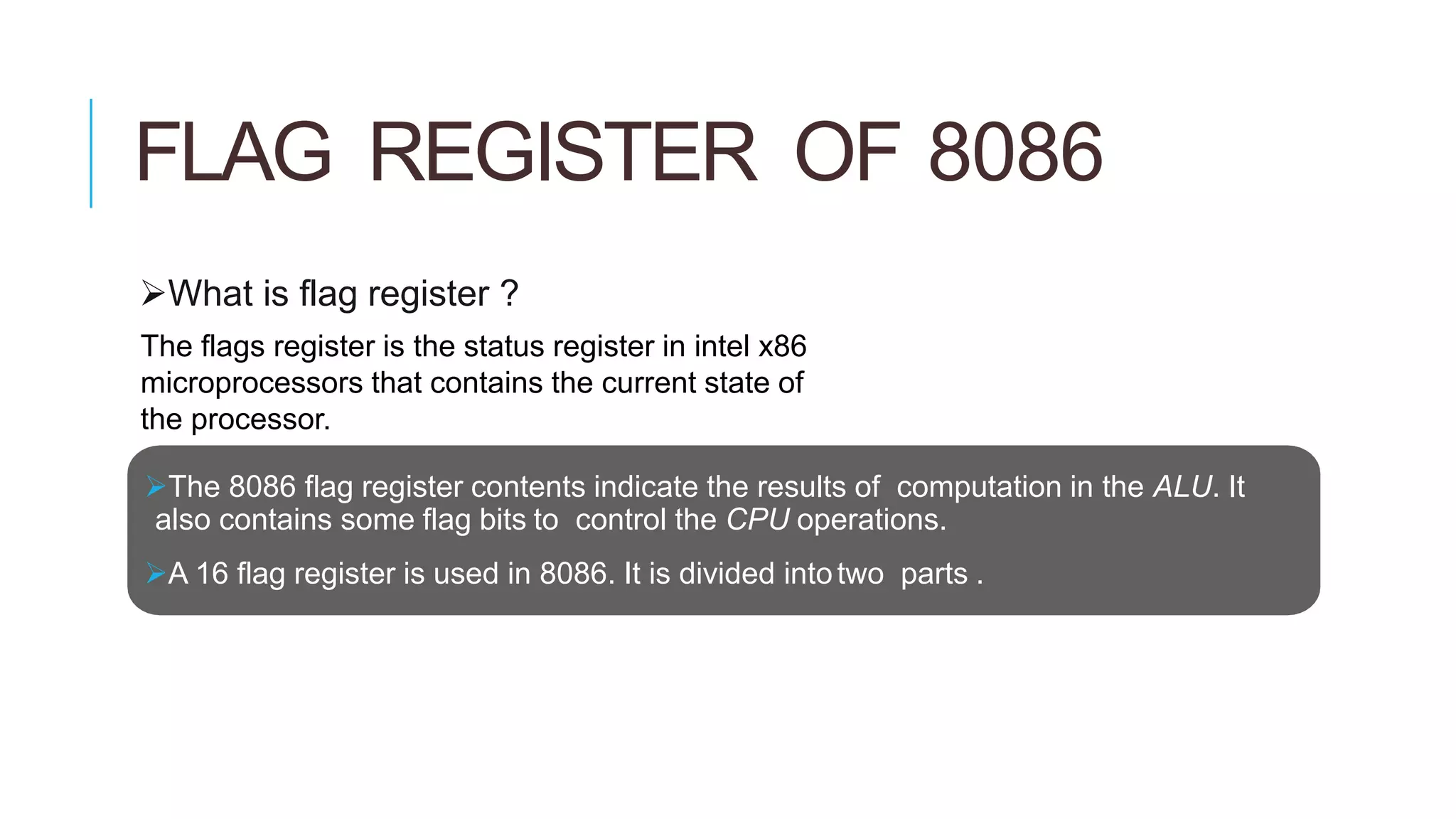 Microprocessor- Flaf registor | PPTX