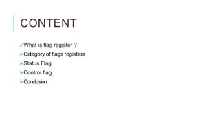 Microprocessor- Flaf registor | PPTX