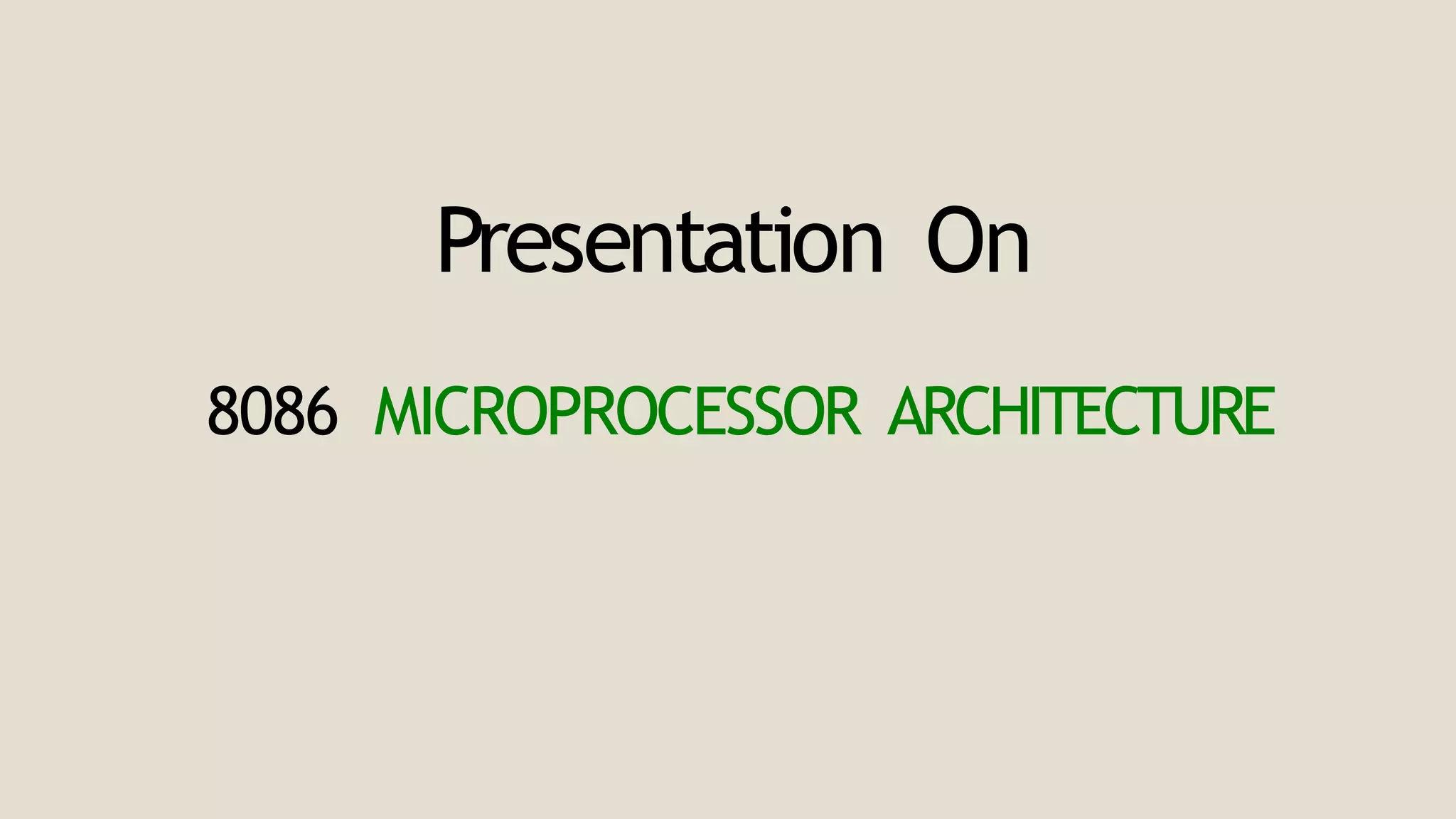 Microprocessor presentation | PPTX