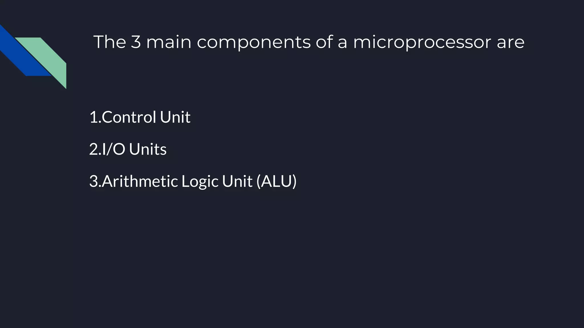 Microprocessor presentation | PPTX