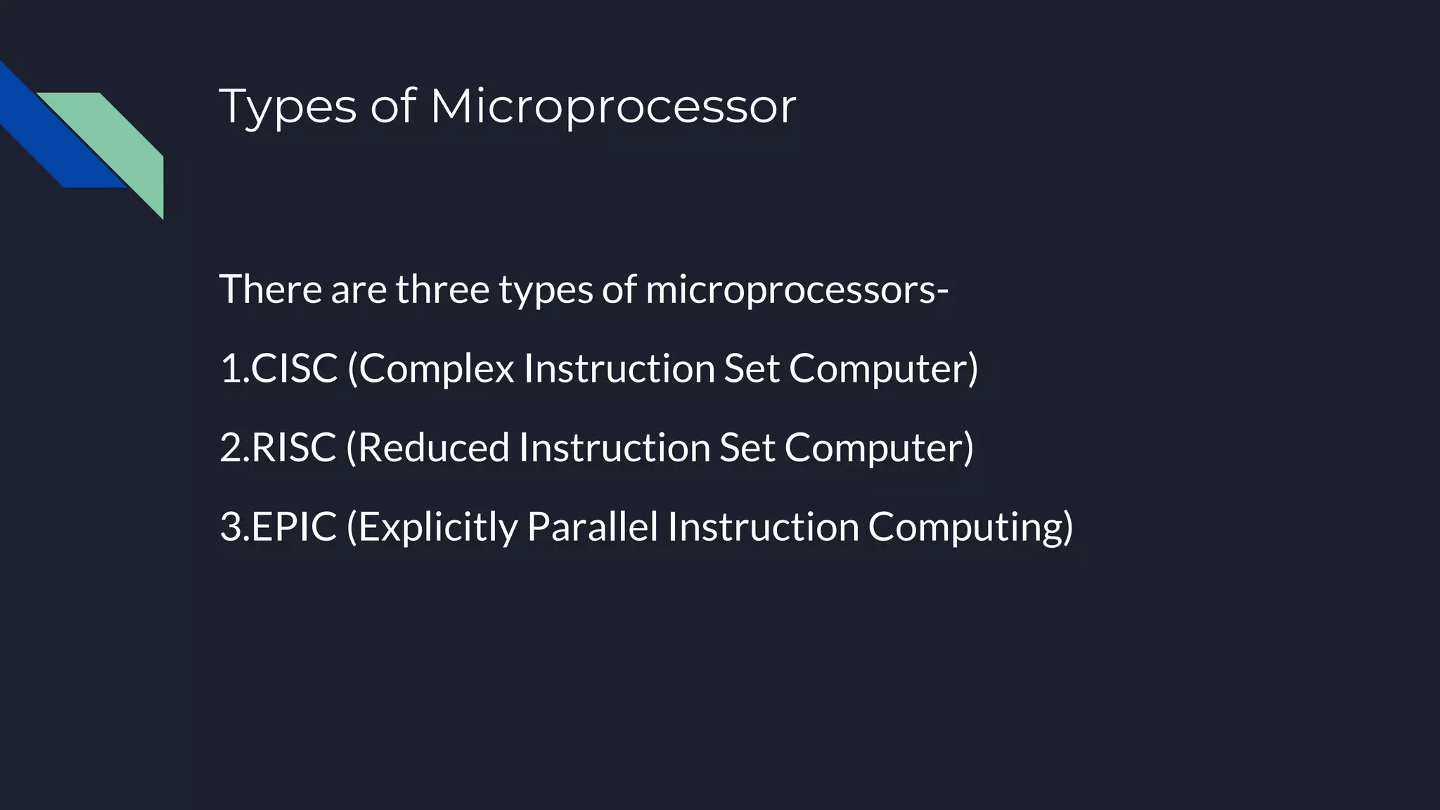 Microprocessor presentation | PPTX