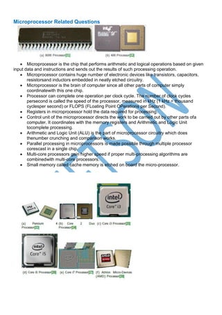 Microprocessor Question and Answer MCQ PDF | PDF