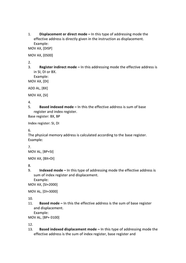 Microprocessor questions converted | PDF