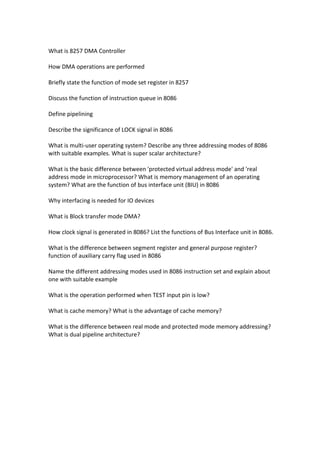 Microprocessor questions converted | PDF