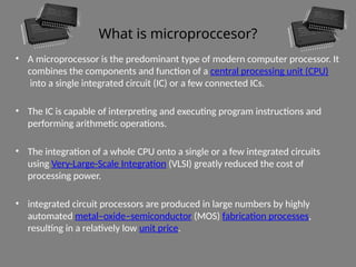 Microprocessor rushil microprocessor for computer .pptx