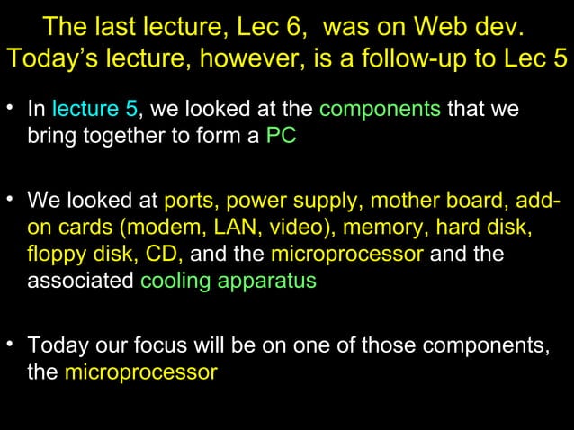 Microprocessors Ppt Computing Technology And Computing 3211