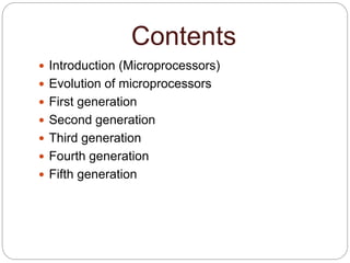Microprocessors | PPTX