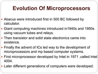Microprocessors | PPTX