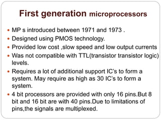 Microprocessors | PPTX