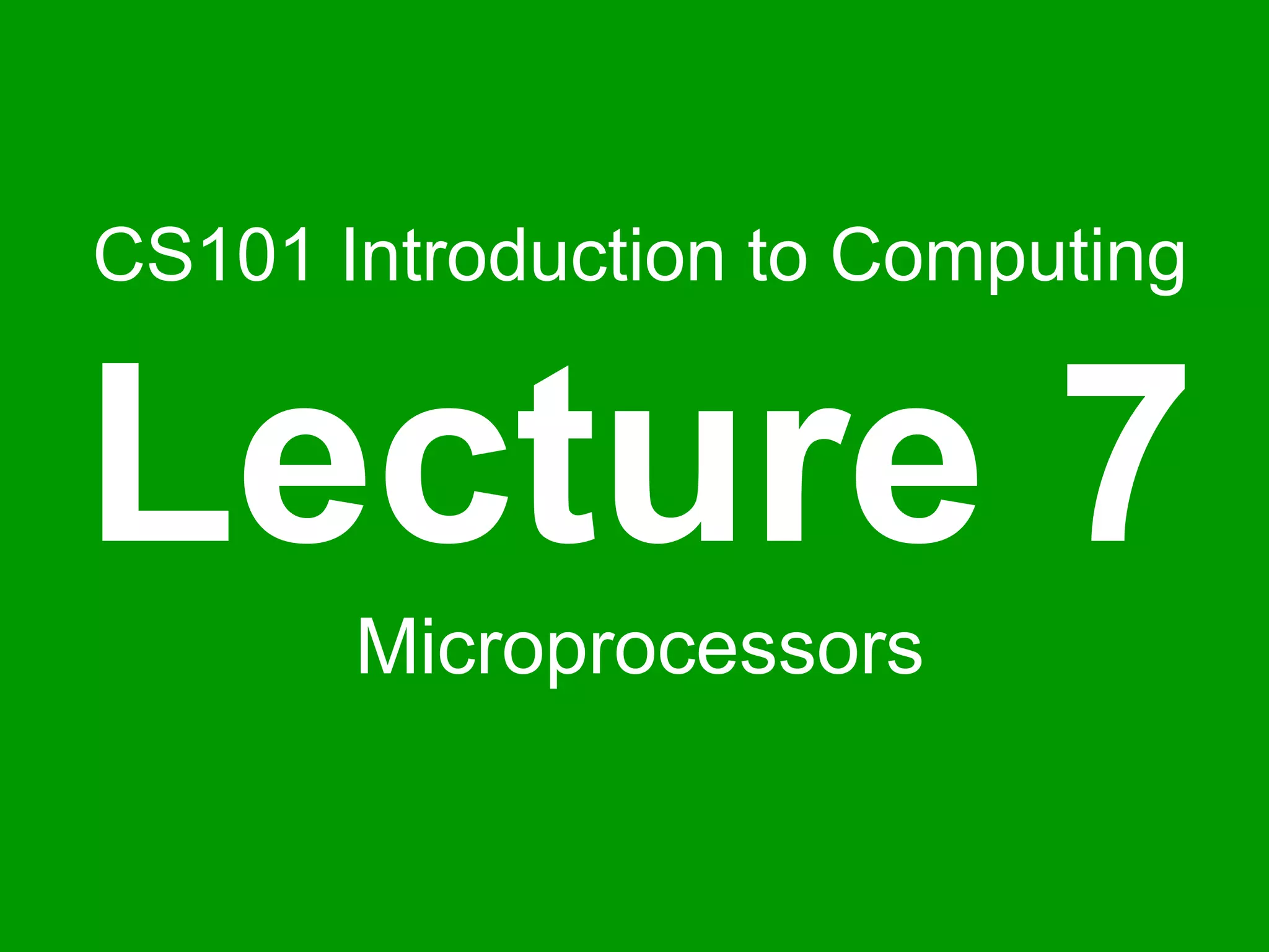 Microprocessors | PPTX