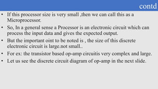 Microprocessors basics | PPTX