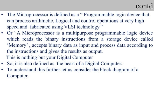 Microprocessors basics | PPT