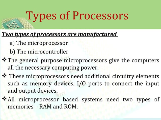 Origin of Microprocessor and Classification of Microprocessor | PPT