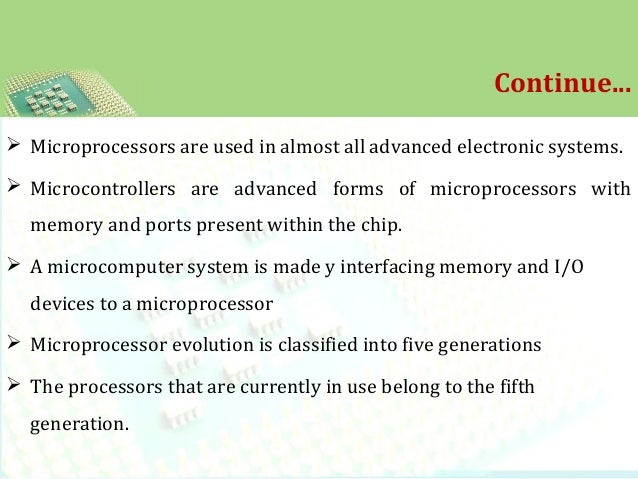 Origin of Microprocessor and Classification of Microprocessor