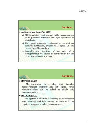 Microprocessors evolution introduction to microprocessor | PDF
