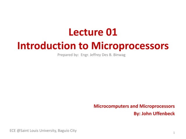 ECESLU Microprocessors lecture | PPTX | Computing | Technology & Computing