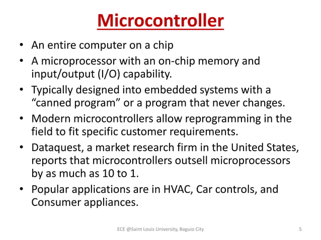 Eceslu Microprocessors Lecture Pptx Computing Technology And Computing