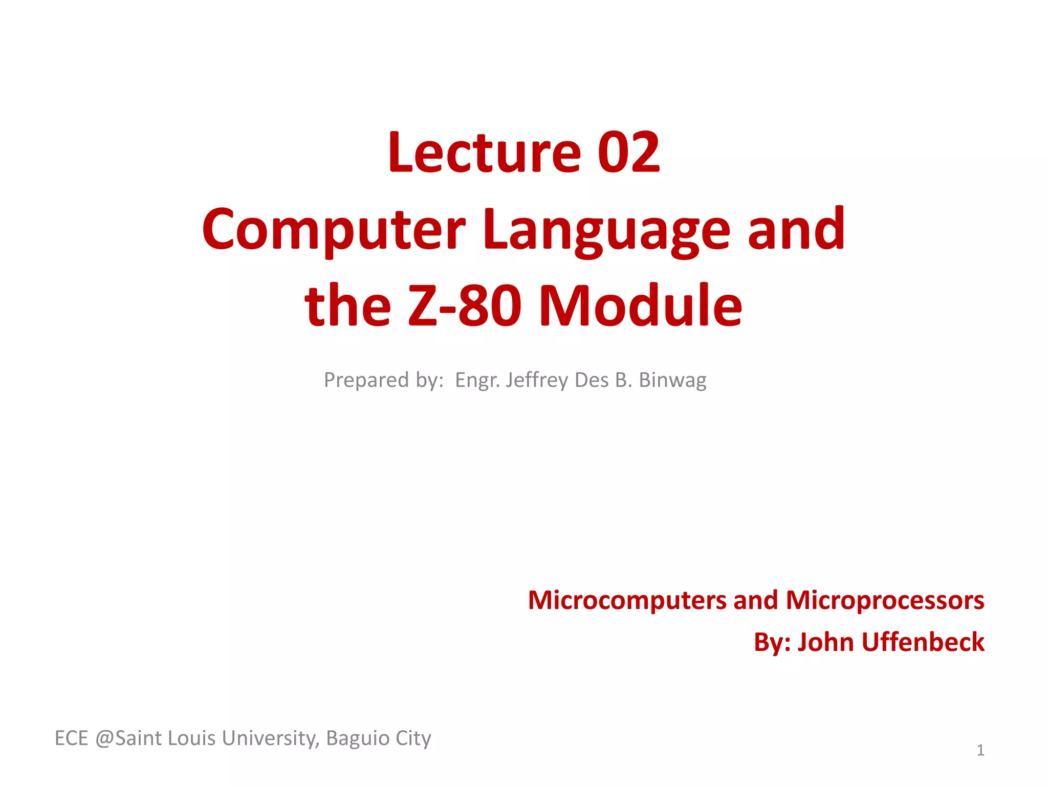 ECESLU Microprocessors lecture 2 | PPT