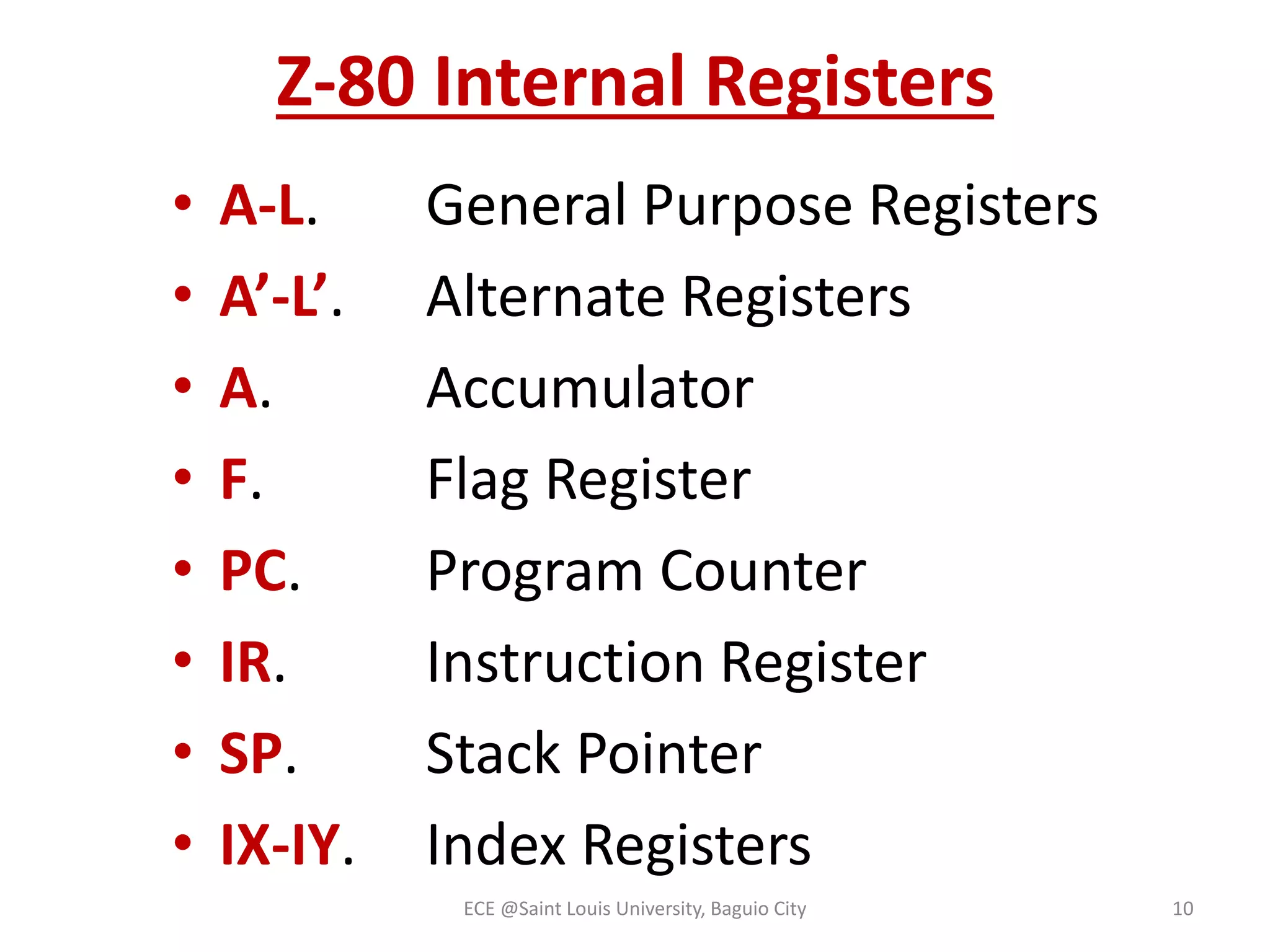 ECESLU Microprocessors lecture 2 | PPT