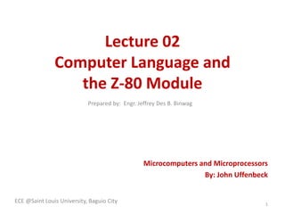 ECESLU Microprocessors lecture 2 | PPT