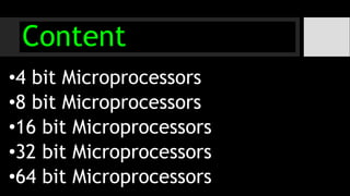 The Evolution Of Microprocessors (Intel Series) | PPTX