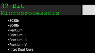 The Evolution Of Microprocessors (Intel Series) | PPTX