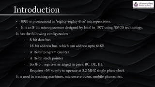 Microprocessors 8085 architecture | PPT