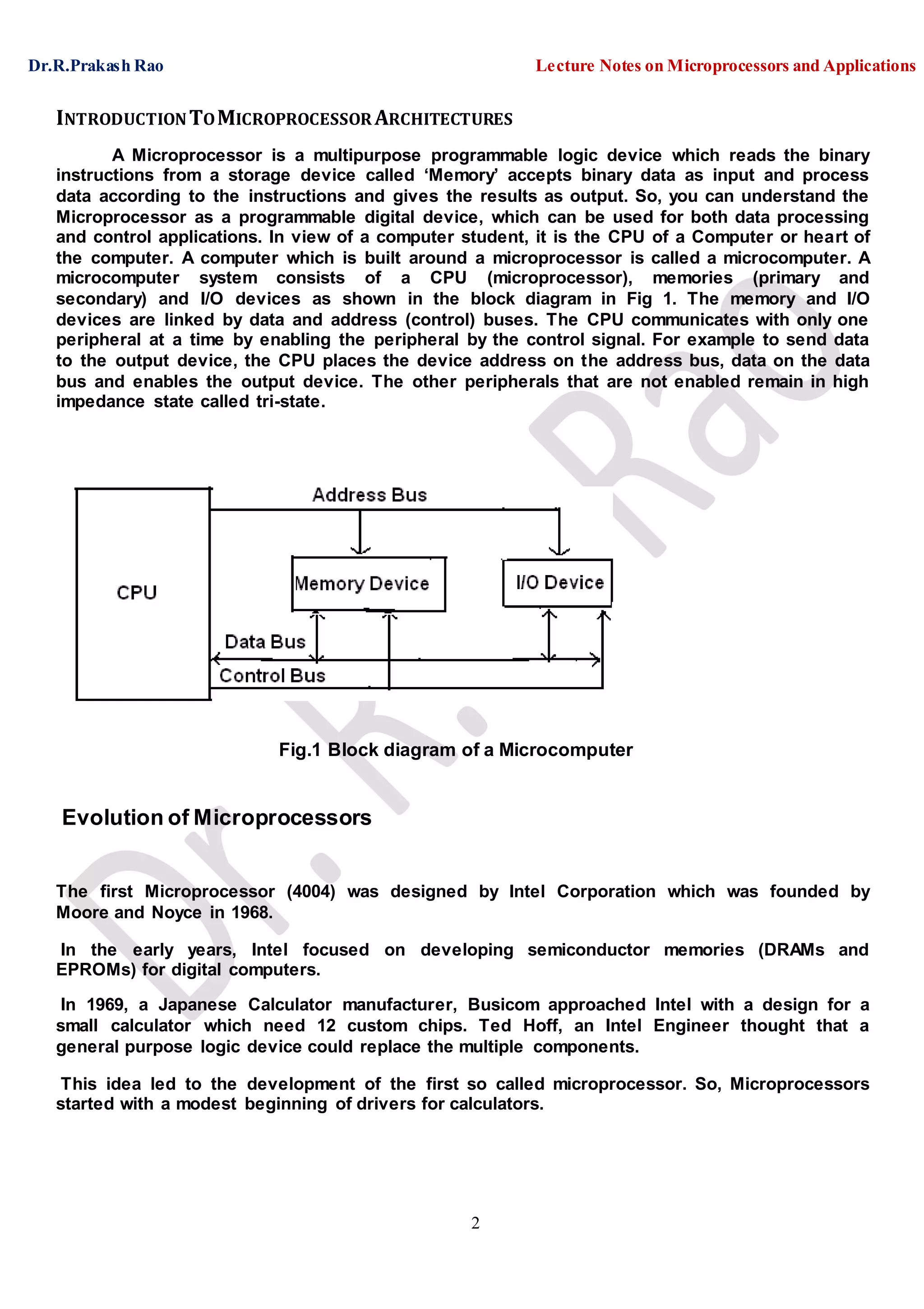 Microprocessors and Applications | PDF