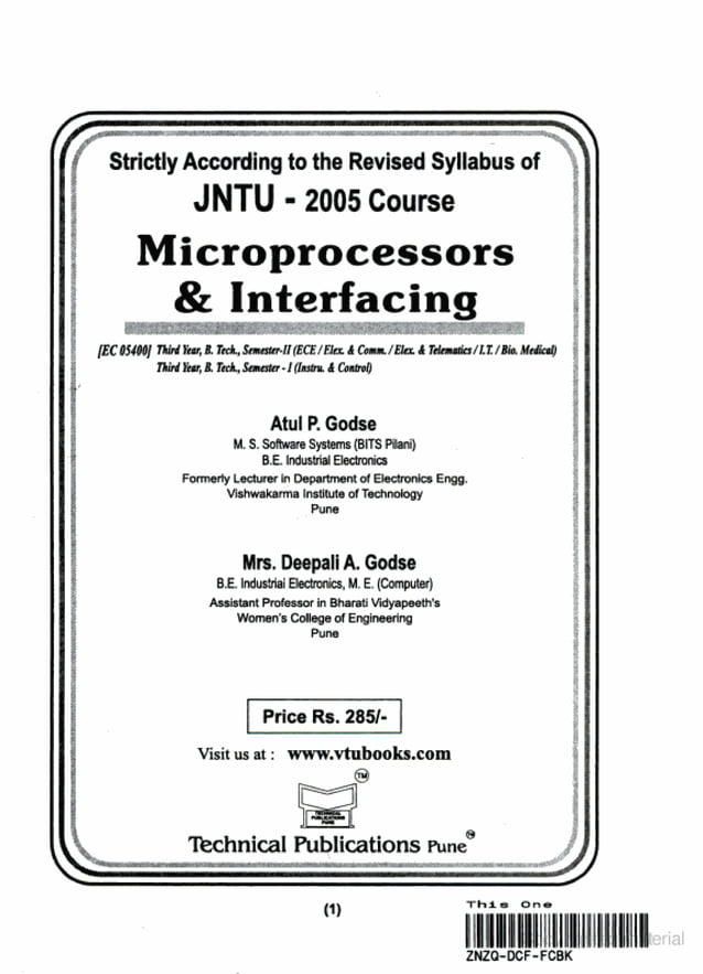 Microprocessors and interfacing d.a.godse a.p.godse | PDF