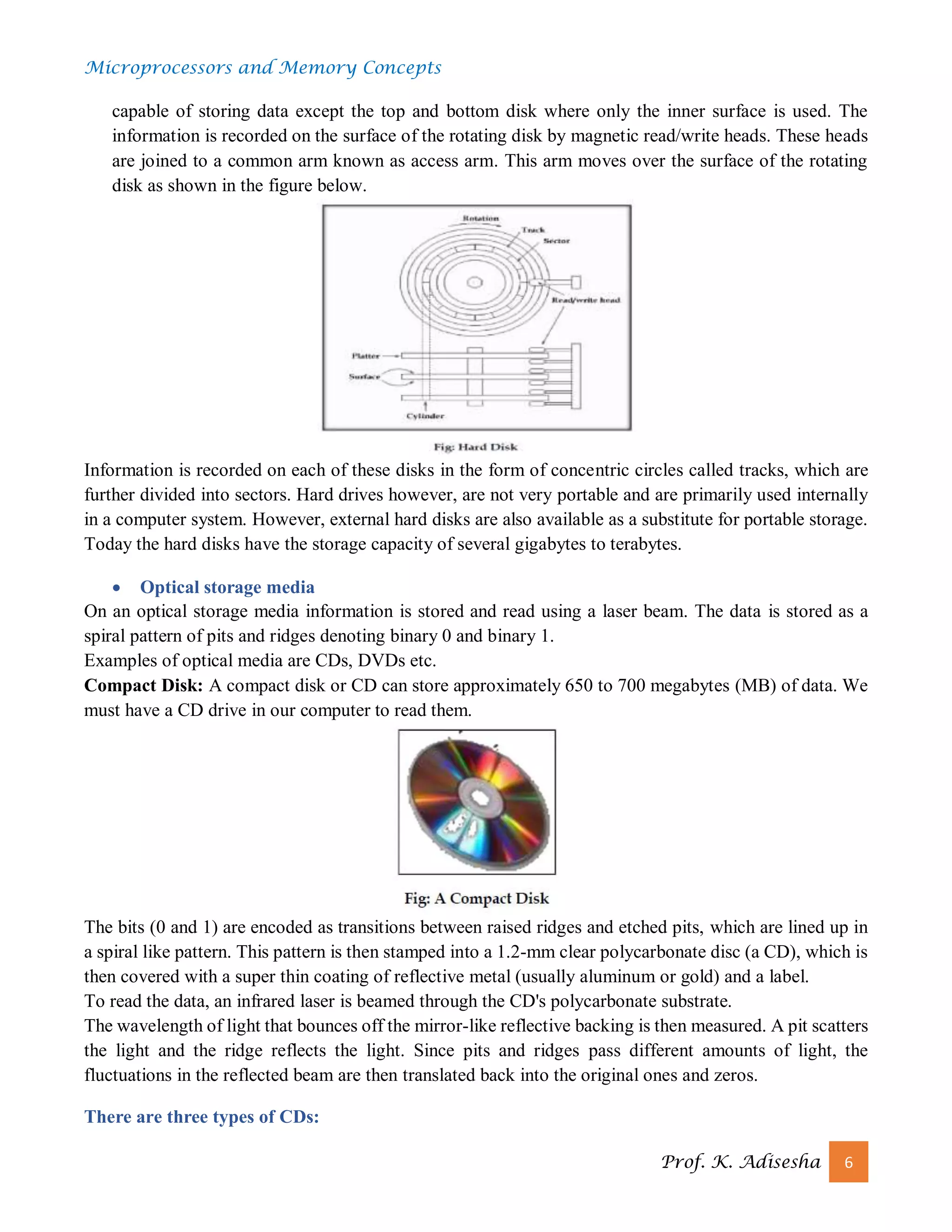 Microprocessors and memory concepts | PDF