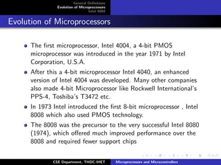 Microprocessors and microcontrollers | PDF