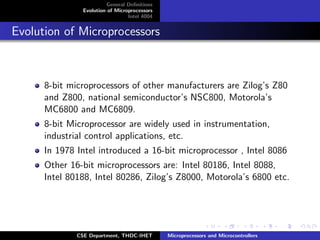 Microprocessors and microcontrollers | PDF
