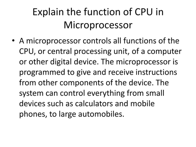 Microprocessors and microcontrollers short answer questions and answers | PPSX | Operating ...