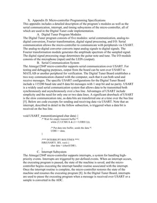 Digital Tuner Project Final Report | PDF