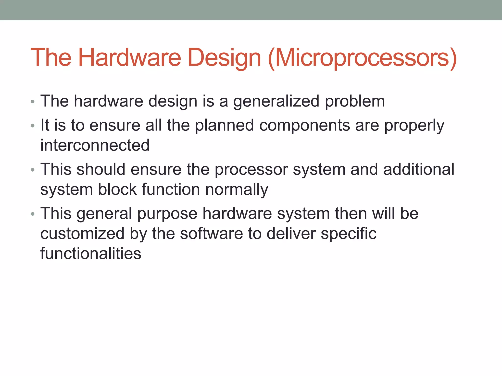 Microprocessors & microcontrollers- The design Context | PPTX