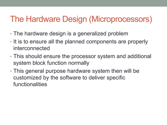 Microprocessors & microcontrollers- The design Context | PPTX