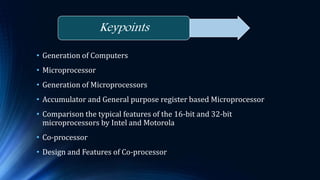 Microprocessors presentation | PPTX