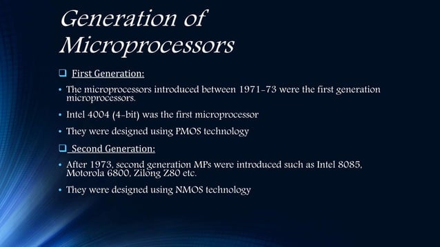 Microprocessors presentation | PPT