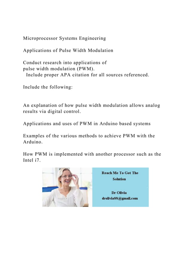 Microprocessor Systems EngineeringApplications of Pulse Width .docx