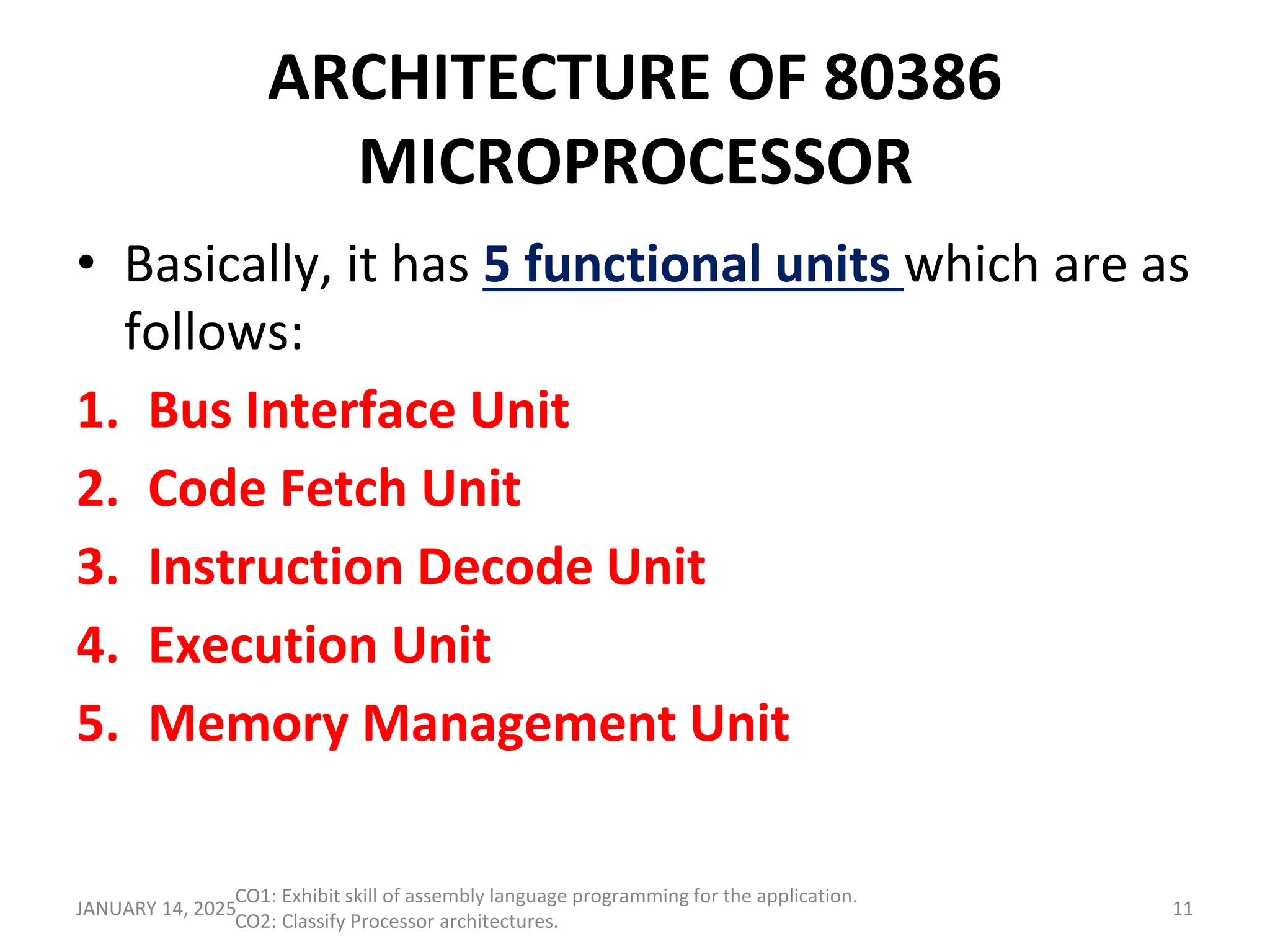 ARCHITECTURE OF 80386 IN DETAIL SPPU COMPUTER ENGINEERING SEM 4 | PPT