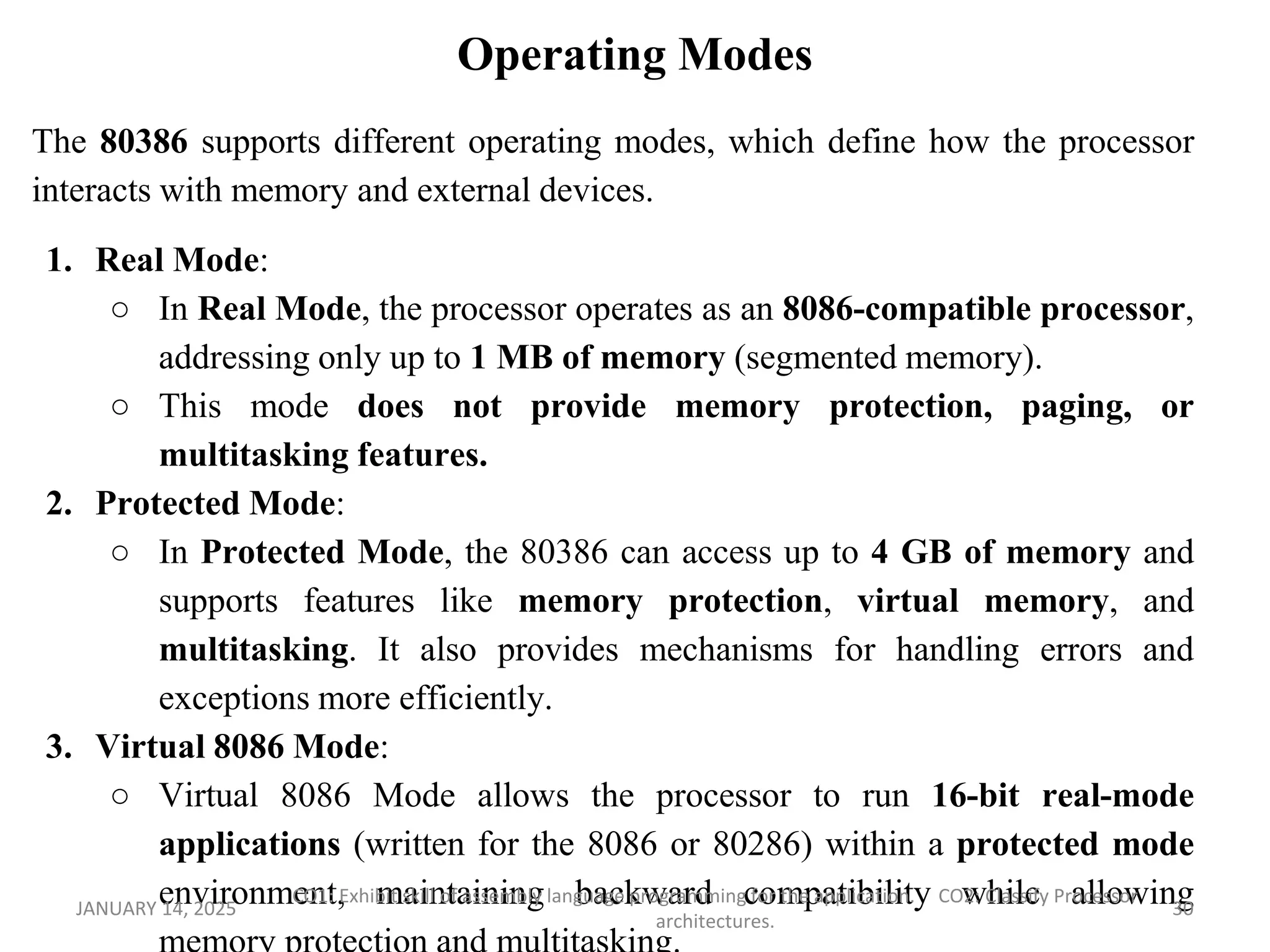 ARCHITECTURE OF 80386 IN DETAIL SPPU COMPUTER ENGINEERING SEM 4 | PPT
