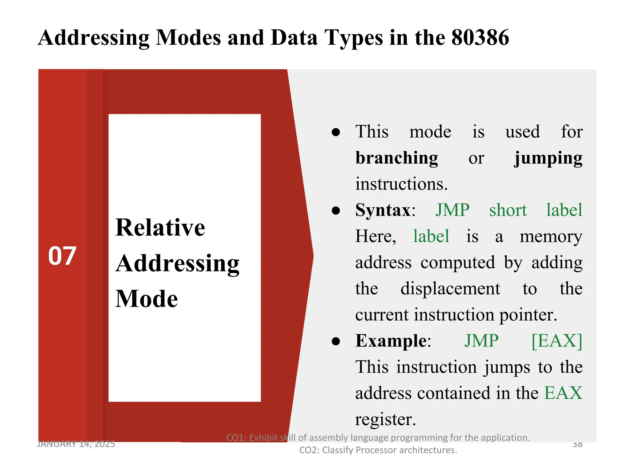 ARCHITECTURE OF 80386 IN DETAIL SPPU COMPUTER ENGINEERING SEM 4 | PDF